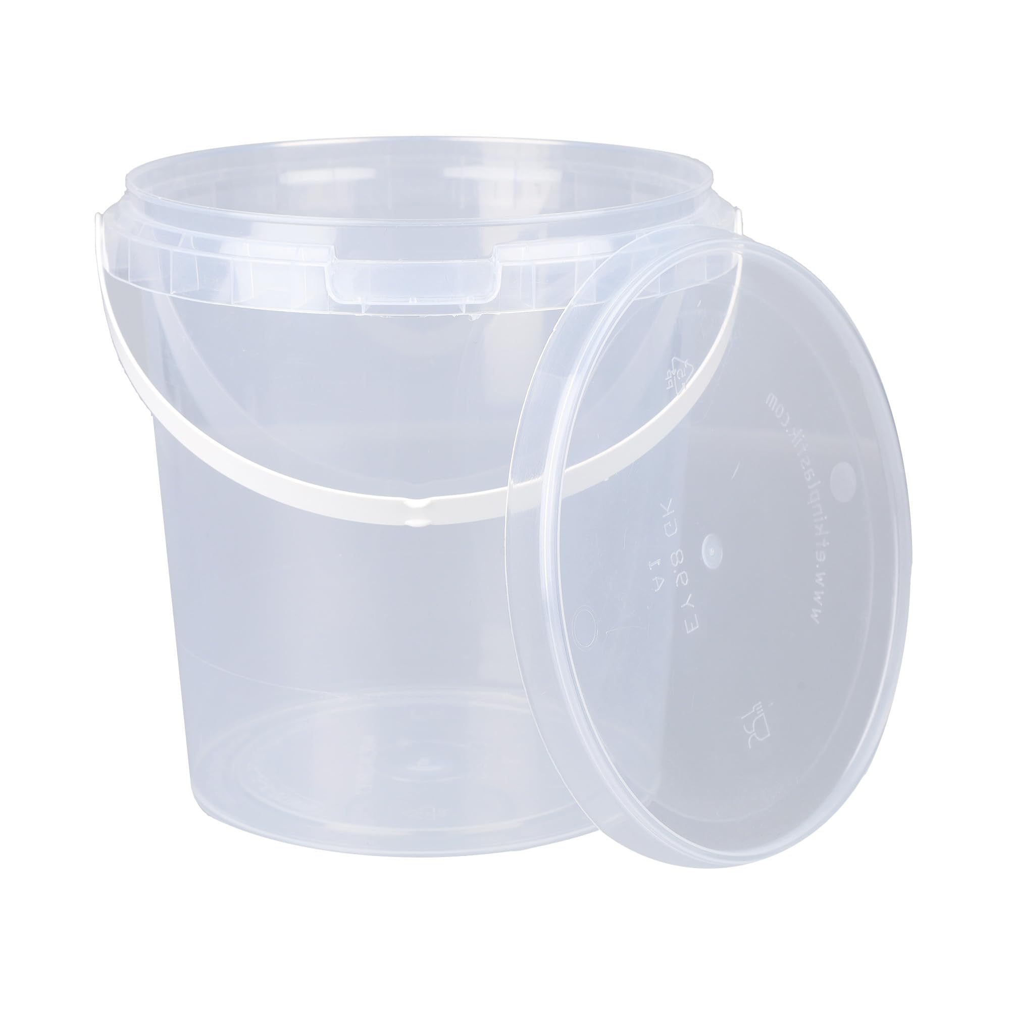Short Plastic Bucket With Lid Plastic Bucket Storage Bucket Bin 15L