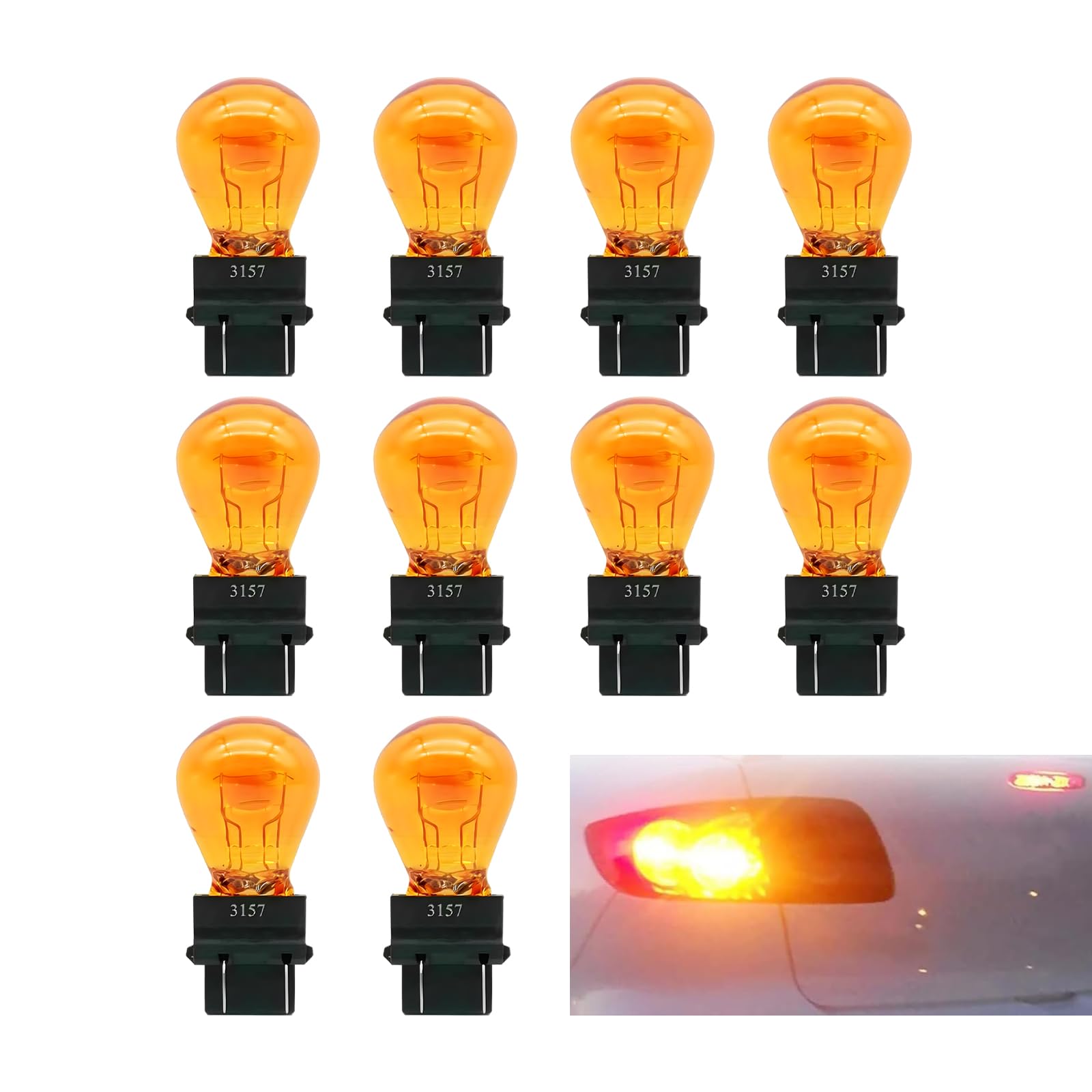 Sephile 10 PCS 3157 Car Tail Light Bulb, Waterproof Waterproof Vehicle ...