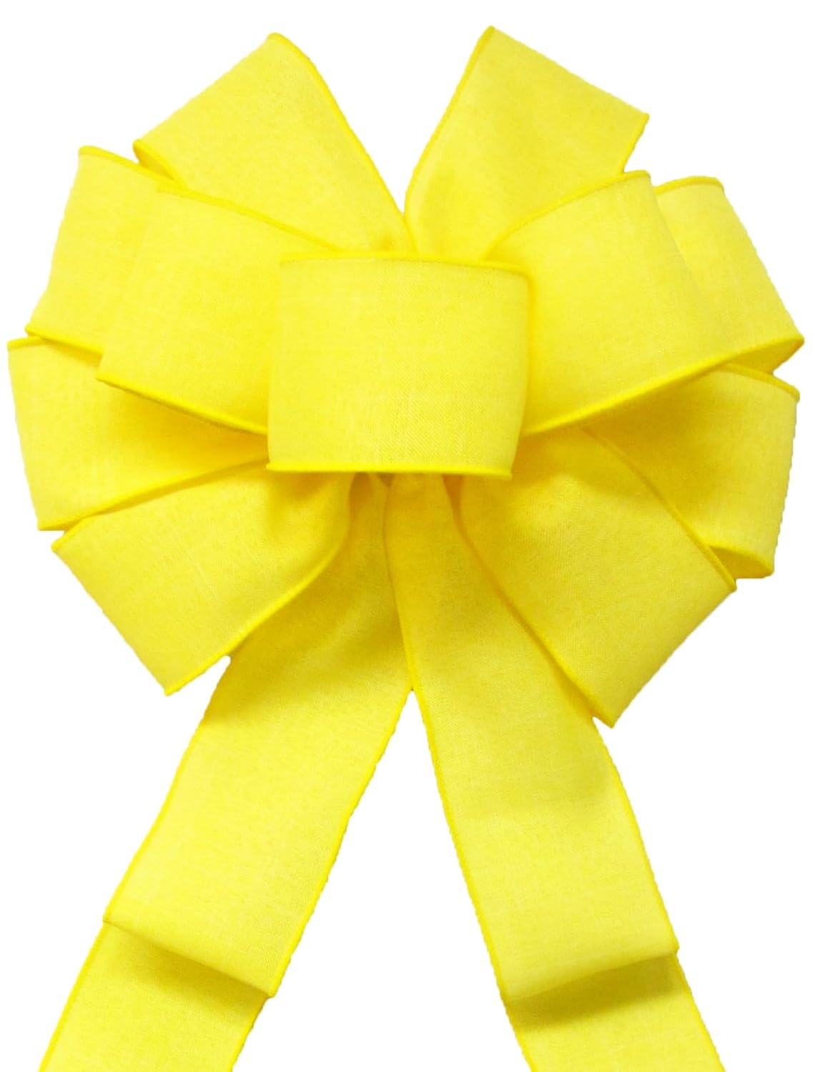 Amazon.com: 10" Yellow Linen Wreath Bows by Alpine Holiday Bows ...