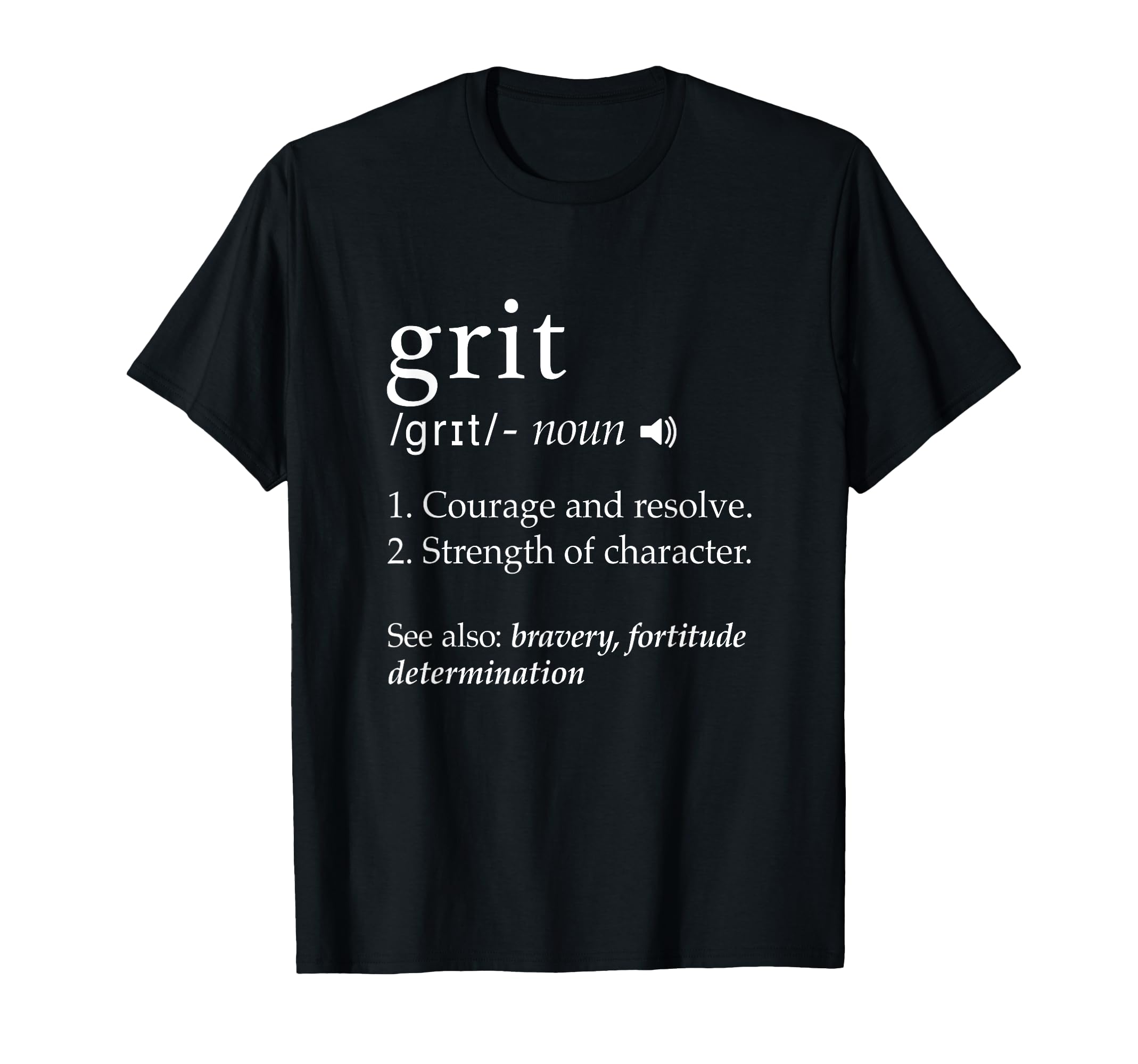 Amazon.com: Grit Definition Teacher Shirt Inspirational Motivational ...