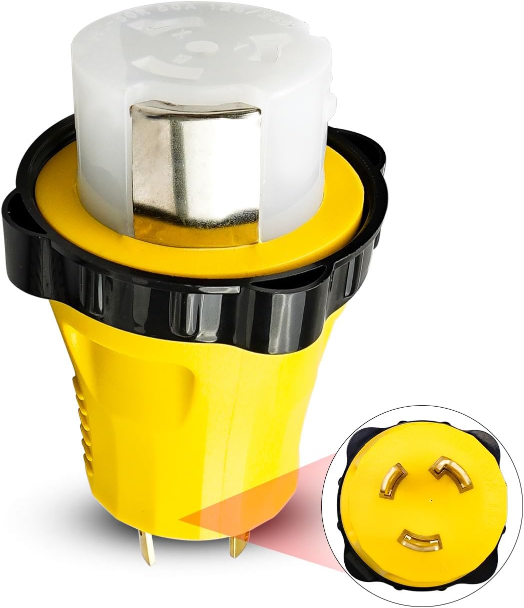 Amazon.com: Shore Power Adapter L5-30P 125V 30A Male Plug to SS2-50R ...