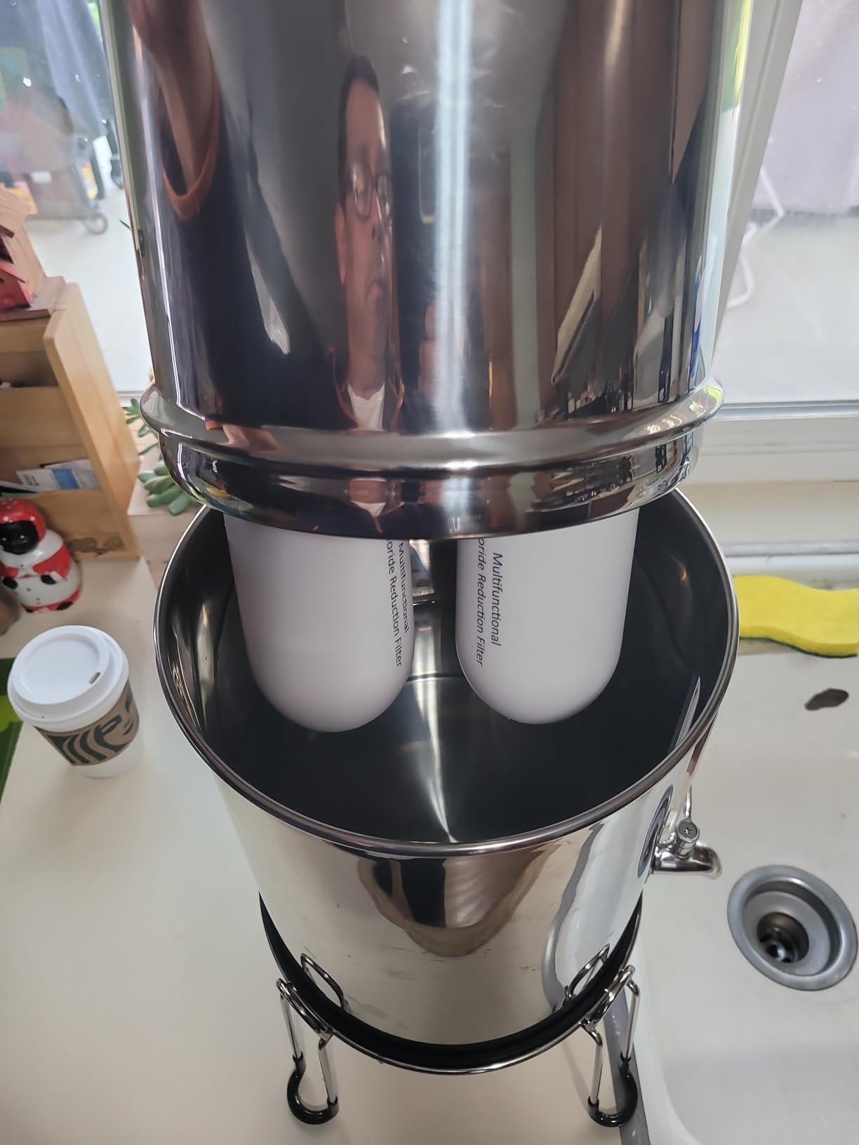 Purewell Upgraded 9-Stage Gravity Water Filter System with Water Level ...