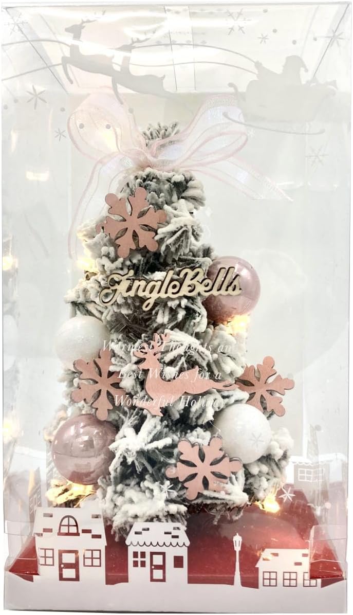 Jp Mugxnem クリスマスツリー 33cm 卓上 クリスマスツリーセット ミニクリスマス ツリー Ledイルミネーション オーナメント クリスマスプレゼントに最適