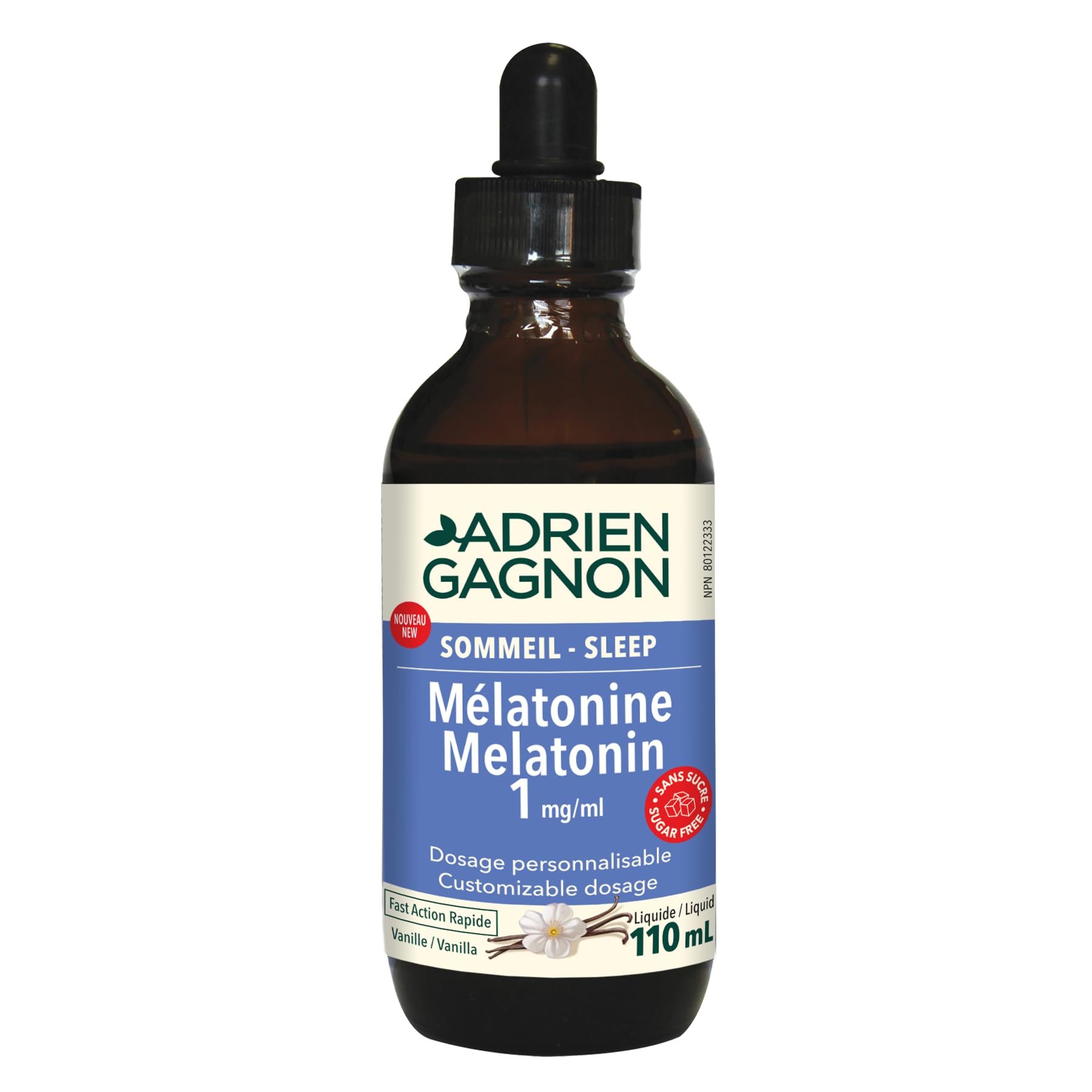 Adrien Gagnon - Melatonin 1 mg (110 ml) Vanilla : Amazon.ca: Health ...