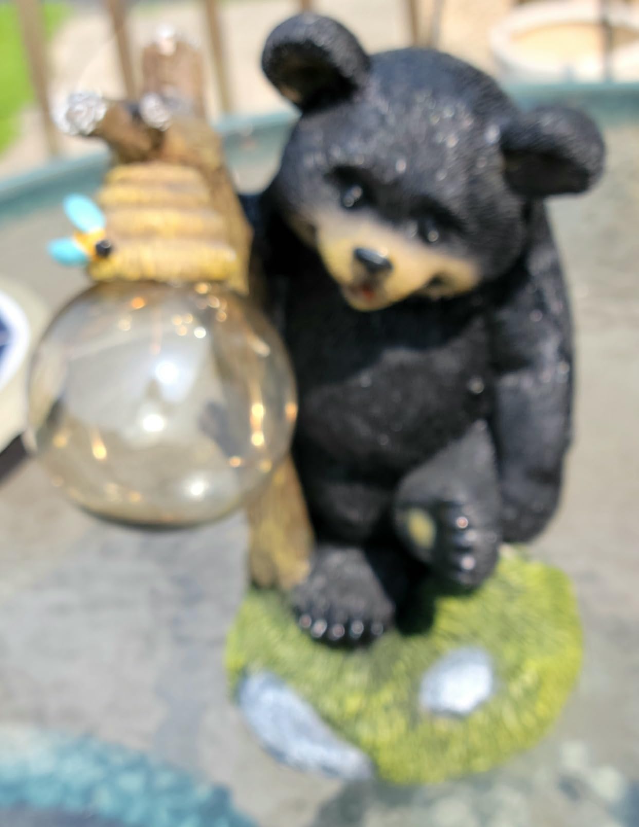 Suyorpe Outdoor Bear Decor for Yard,Garden Statue with Solar Lights ...
