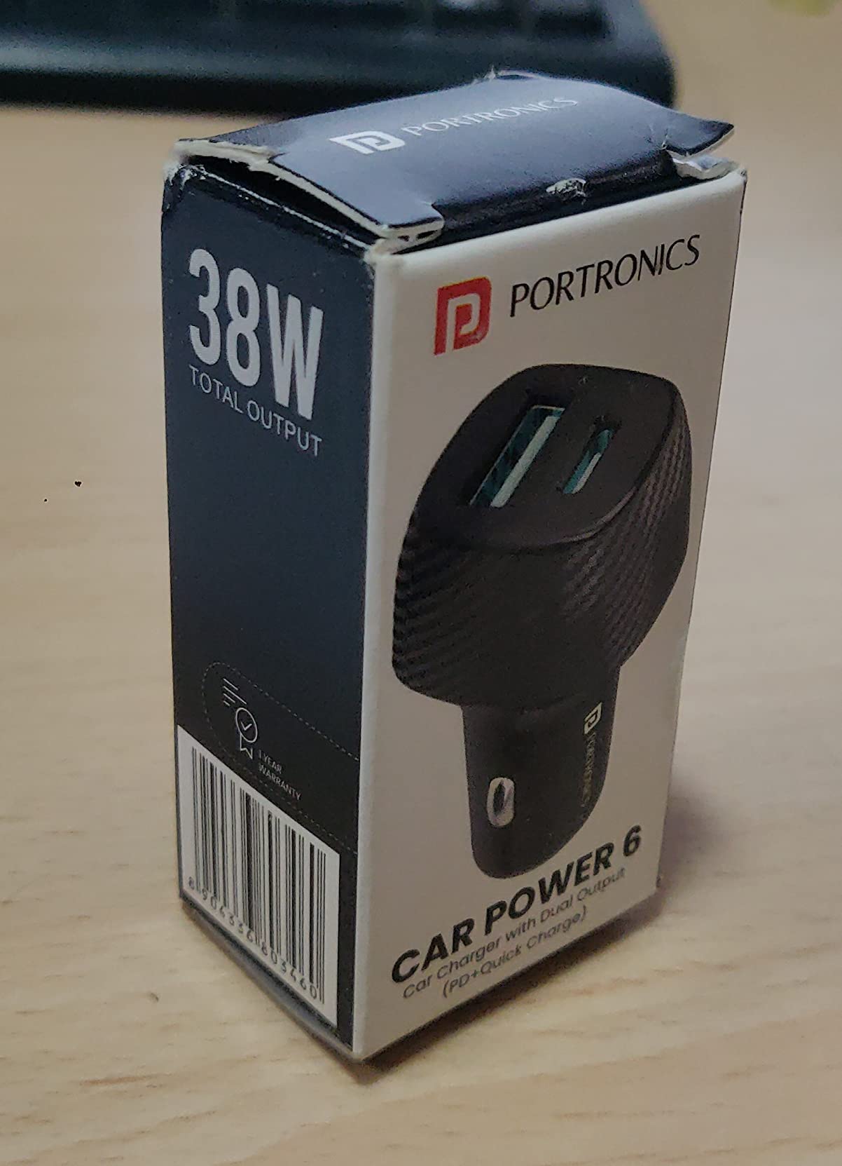 Portronics Car Power 6 36W Fast Car Charging Adapter with Dual Output ...