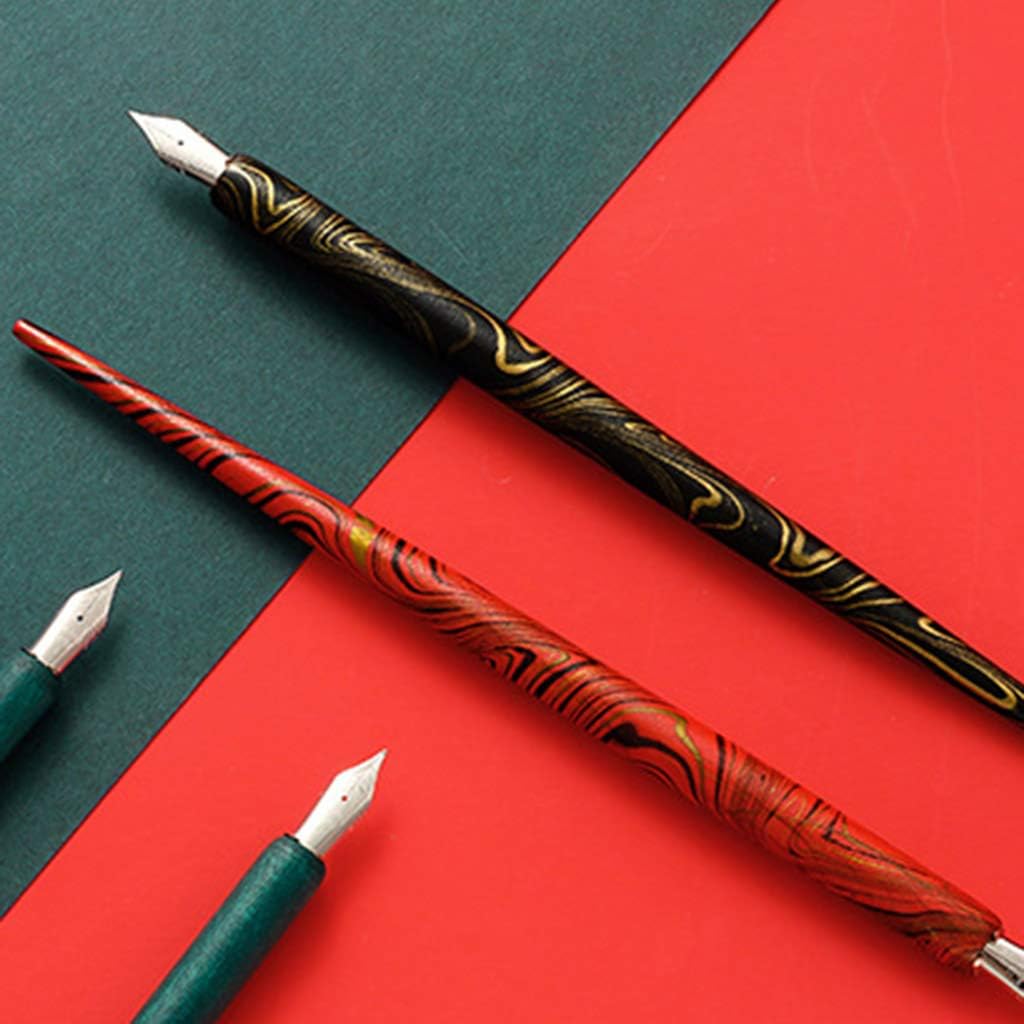 Buy Y-QUARTER Marble Wood Manga Calligraphy Set - Includes Dip Pen ...