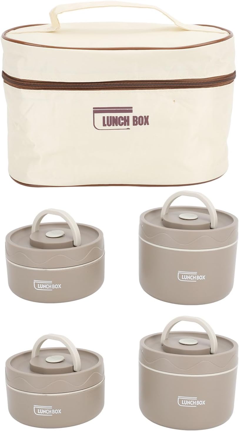 Caja Bento Térmica de Acero Inoxidable 304 con Tapa, Contenedor de ...