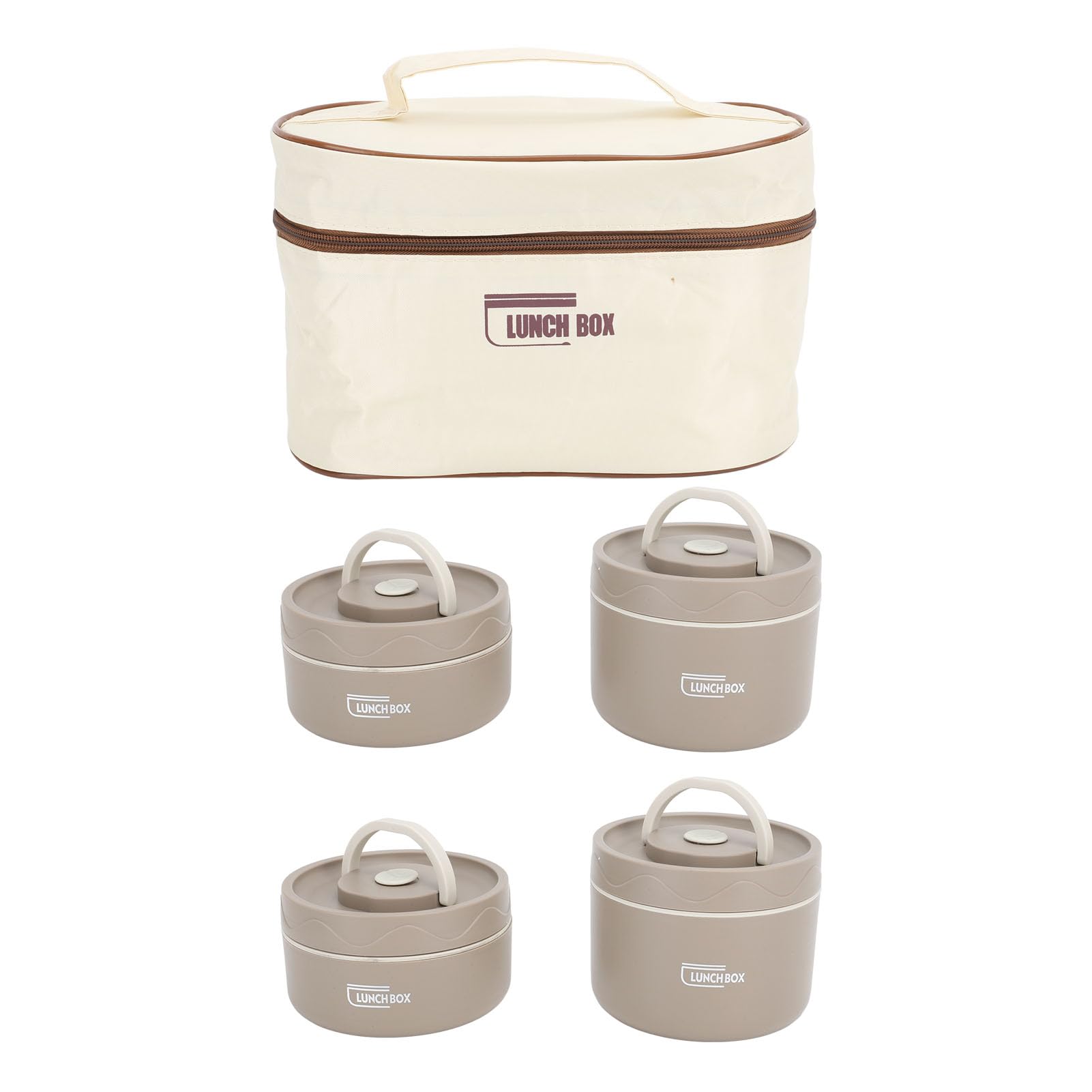 TOPINCN Insulated Bento Lunch Box, Portable Stainless Steel Food ...