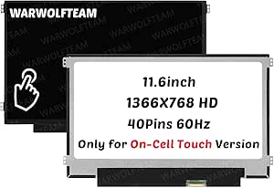 Amazon.com: WARWOLFTEAM 11.6in 60Hz 40Pins 71% of sRGB 1366X768 HD Display LCD LED Touch ...
