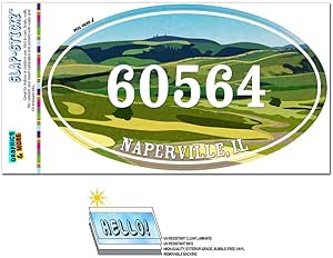 Amazon.com - Zip Code 60564 Naperville, IL Euro Oval Window Bumper ...