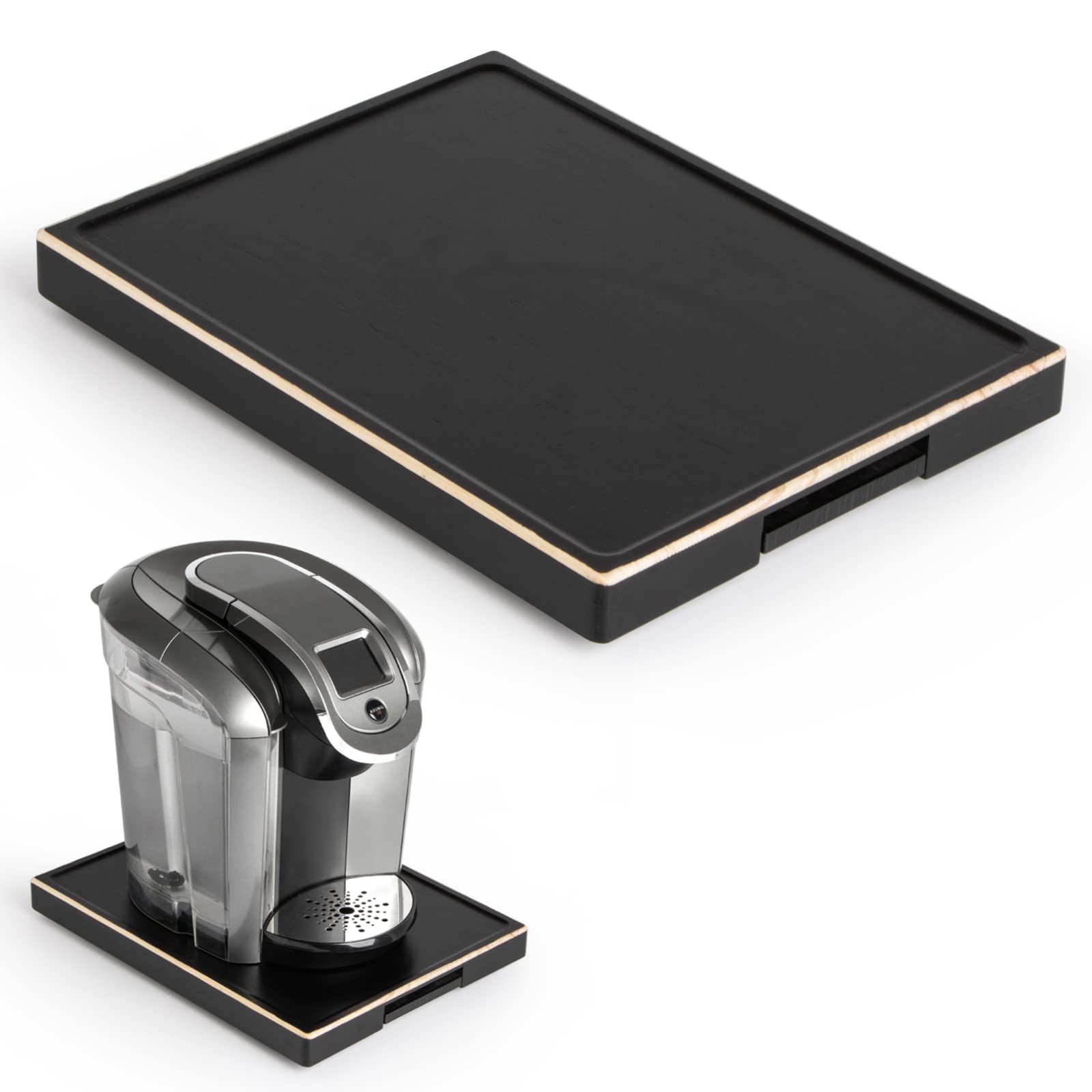 Snapklik.com : ANBOXIT Appliance Slider, Wooden Sliding Tray For Coffee ...