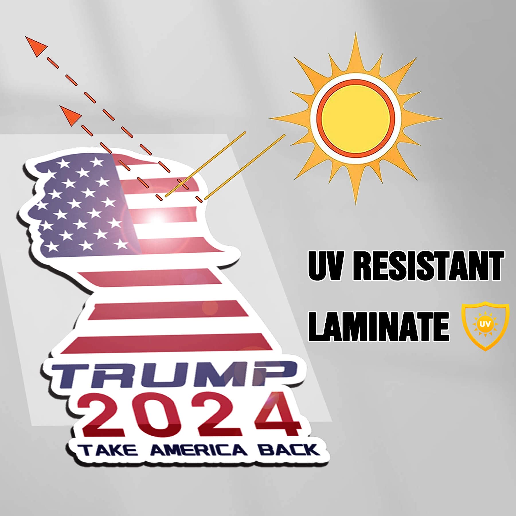 Blue Flags & Political Car & Truck Decals/Stickers MAGA American Flag ...