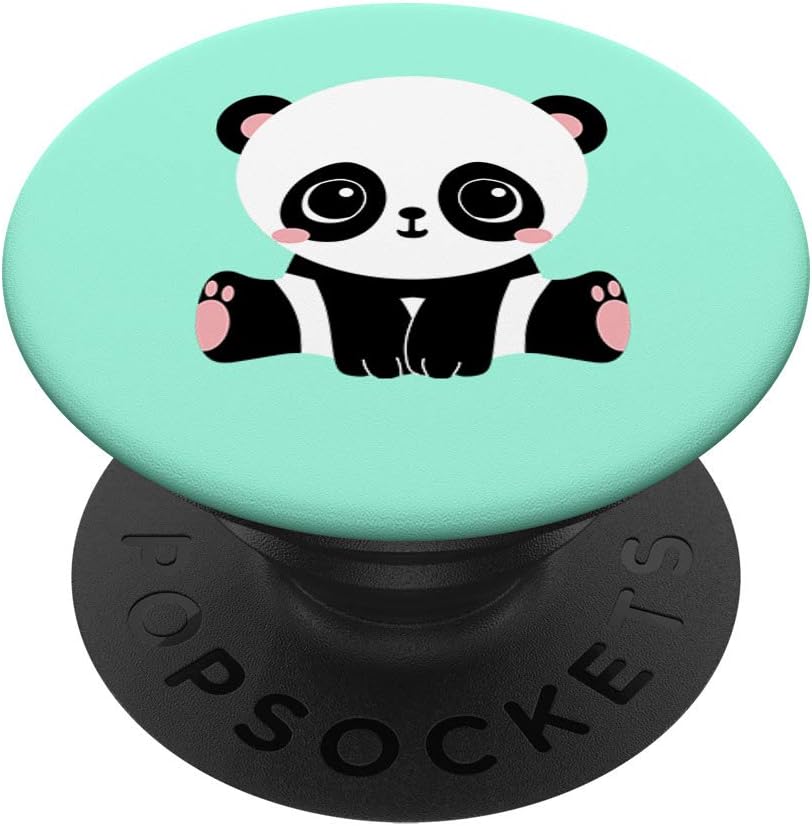 Amazon.com: Cute Kawaii Baby Panda Pop Socket Mint Green Animal Lover ...