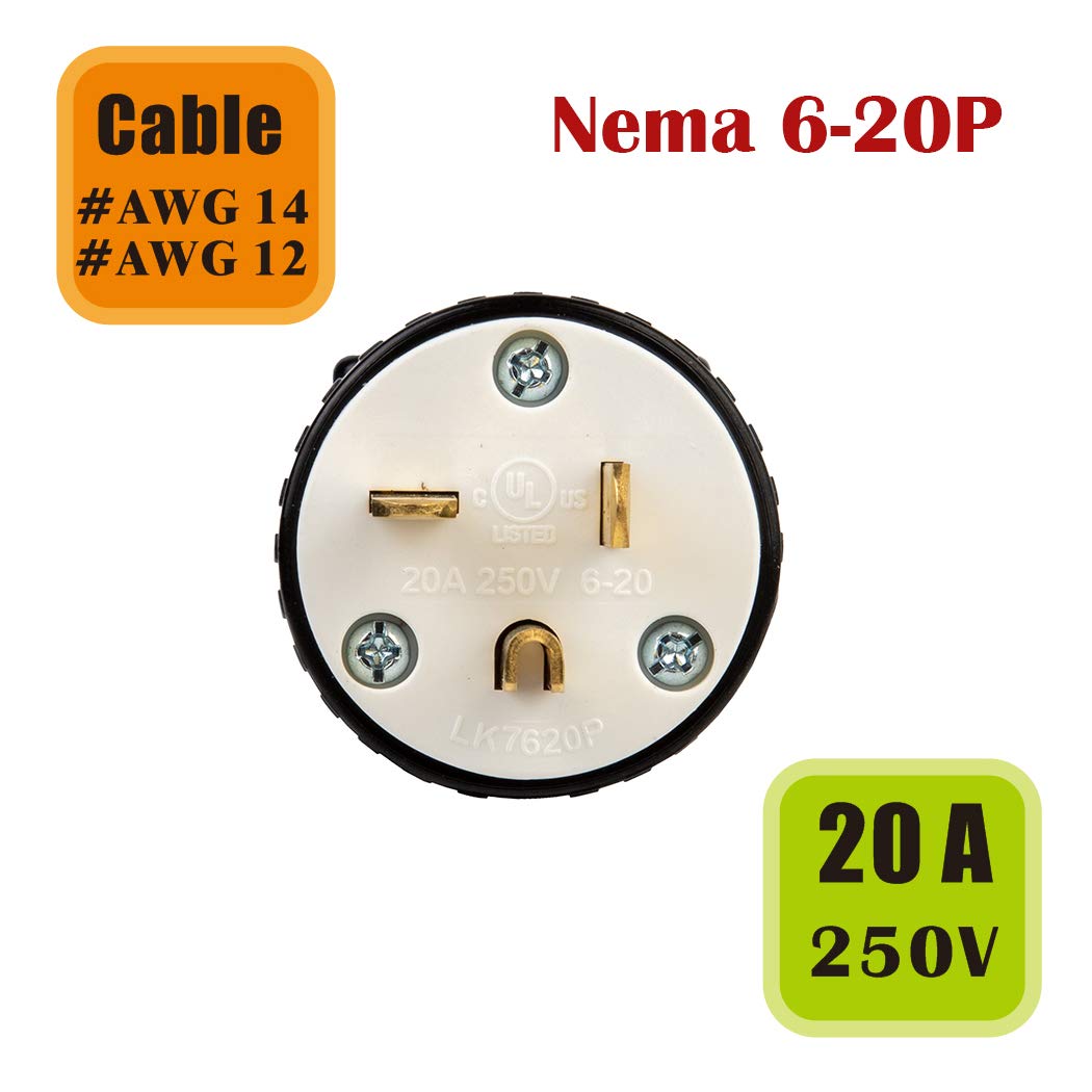 Snapklik.com : Tekit NEMA 6-20P Male Plug Power Converters,Industrial ...