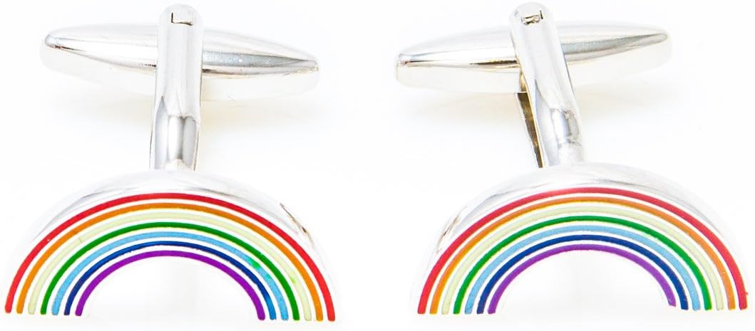 Amazon.com: MRCUFF Rainbow Cufflinks in a Presentation Gift Box ...