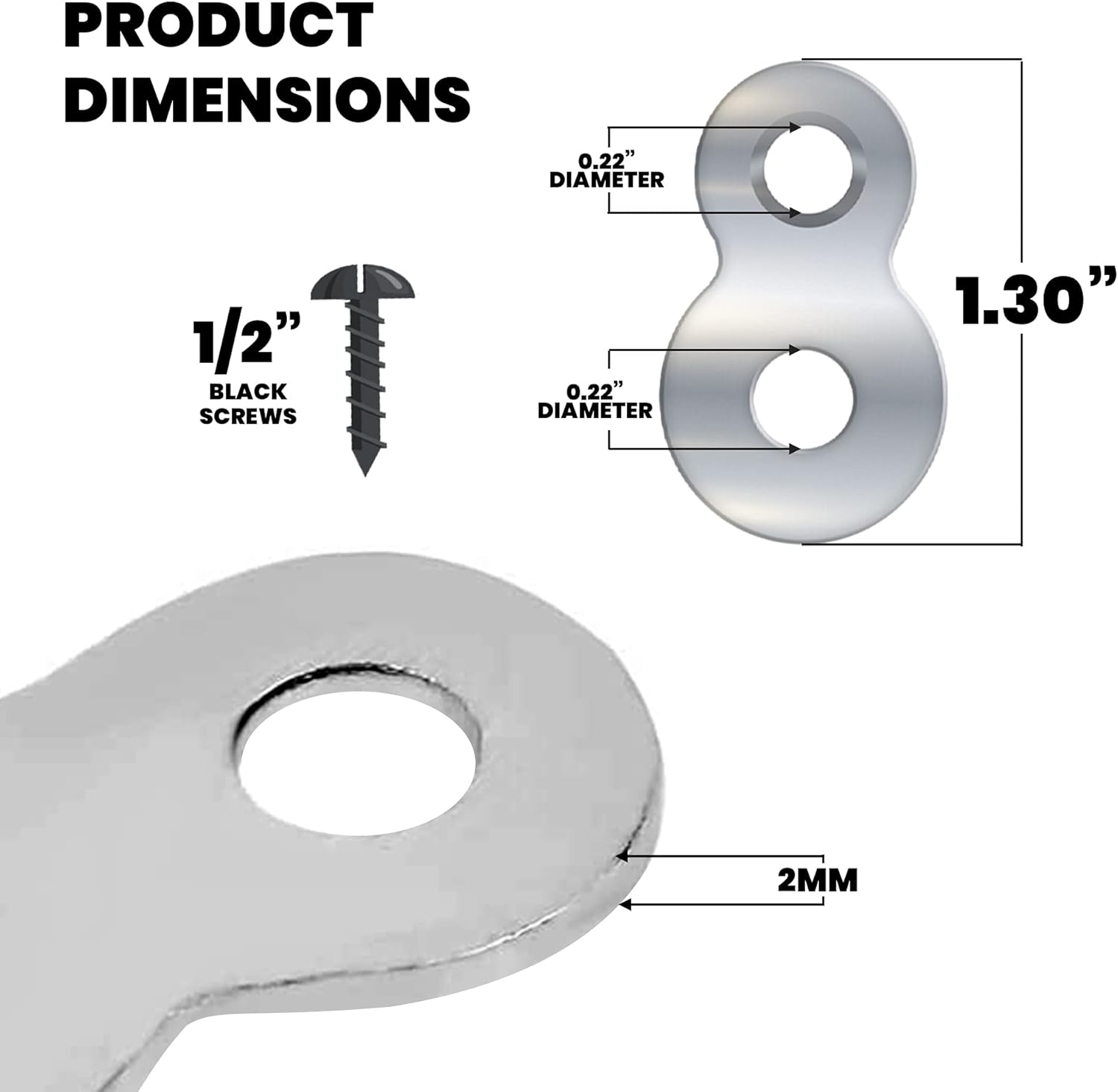 Heavy Duty Table Top Fastener Clips - 40 Pack Barbados | Ubuy