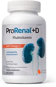 ProRenal+D with Omega-3 Fish Oil Kidney Multivitamin 90-Day Supply ...