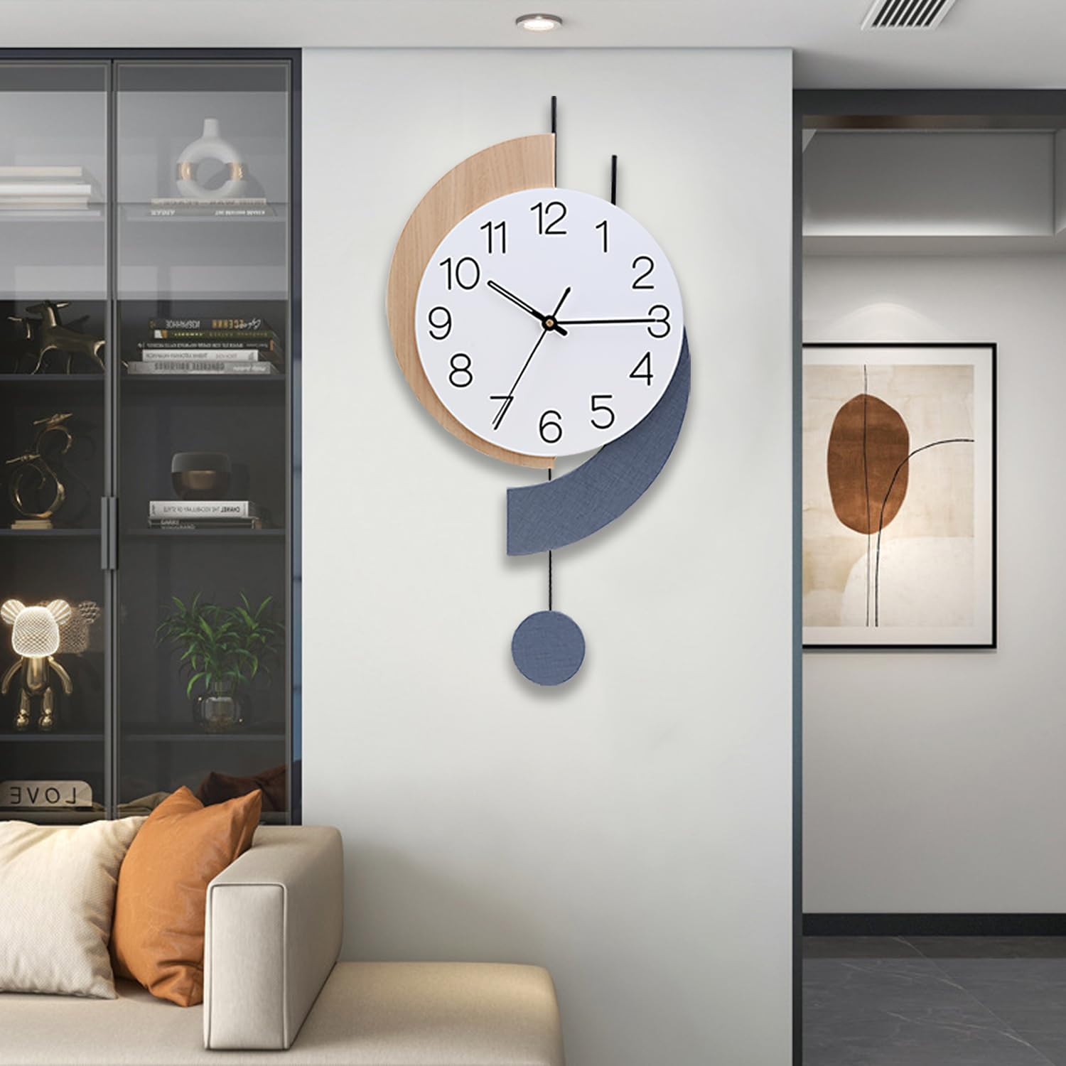 Amazon.com: Wall Clock,Decorative Wall Clocks with Pendulum,Silent ...