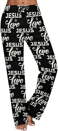 Juiimr Yeshua Jesus Christian Women'S Pajama Pants Comfy Sleepwear ...