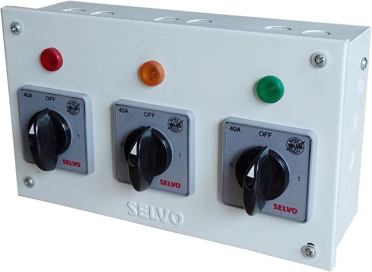 SELVO 63A Single Pole Neutral (SPN) Phase Selector Enclosure (with 1 ...
