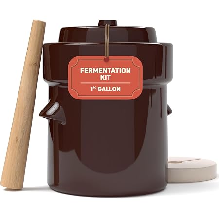 Amazon.com: 10 L FORM 1 (2.6 Gal) K&K Keramik German Made Fermenting ...