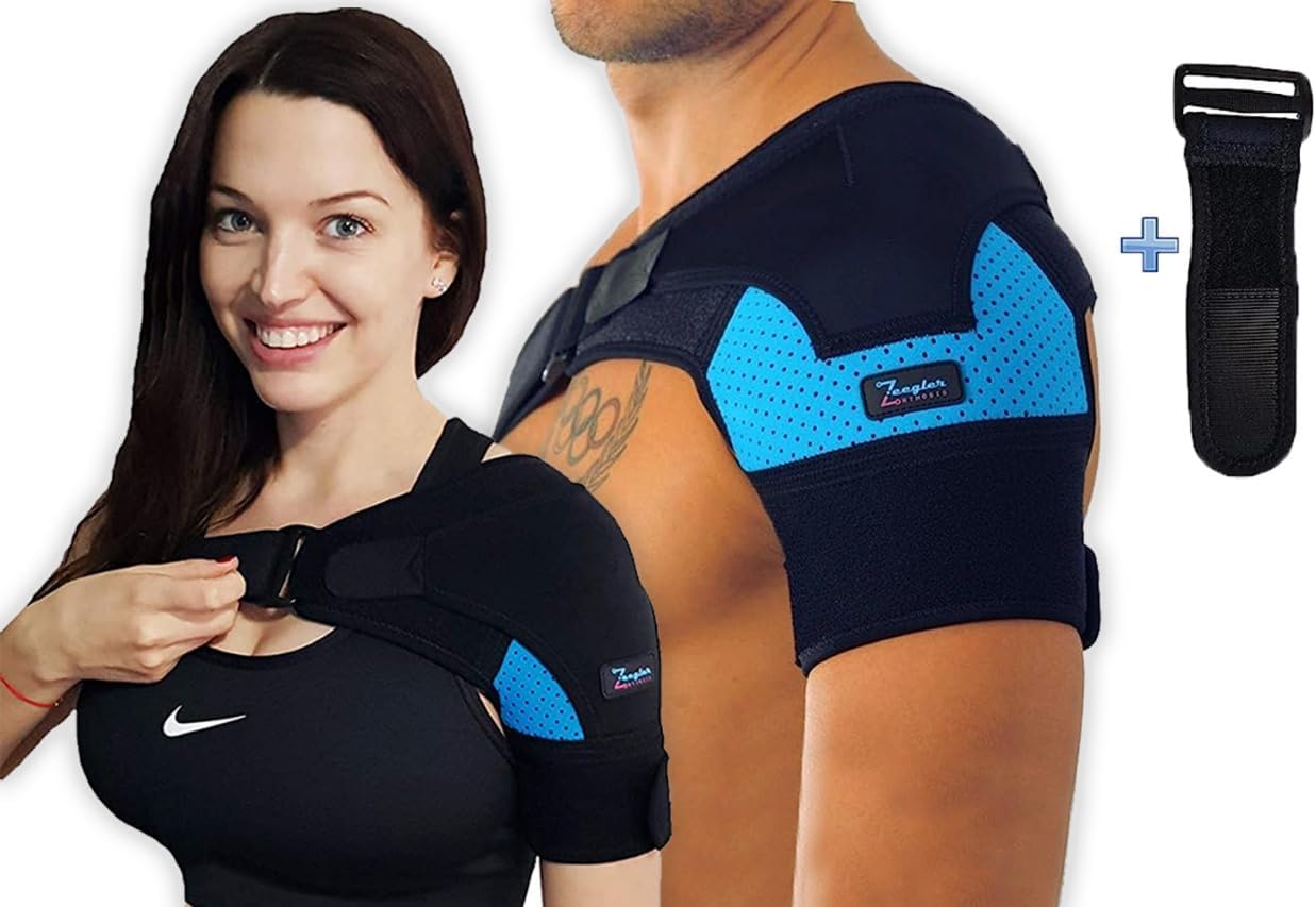 Amazon.com: Copper Compression Recovery Shoulder Brace - Immobilizer ...