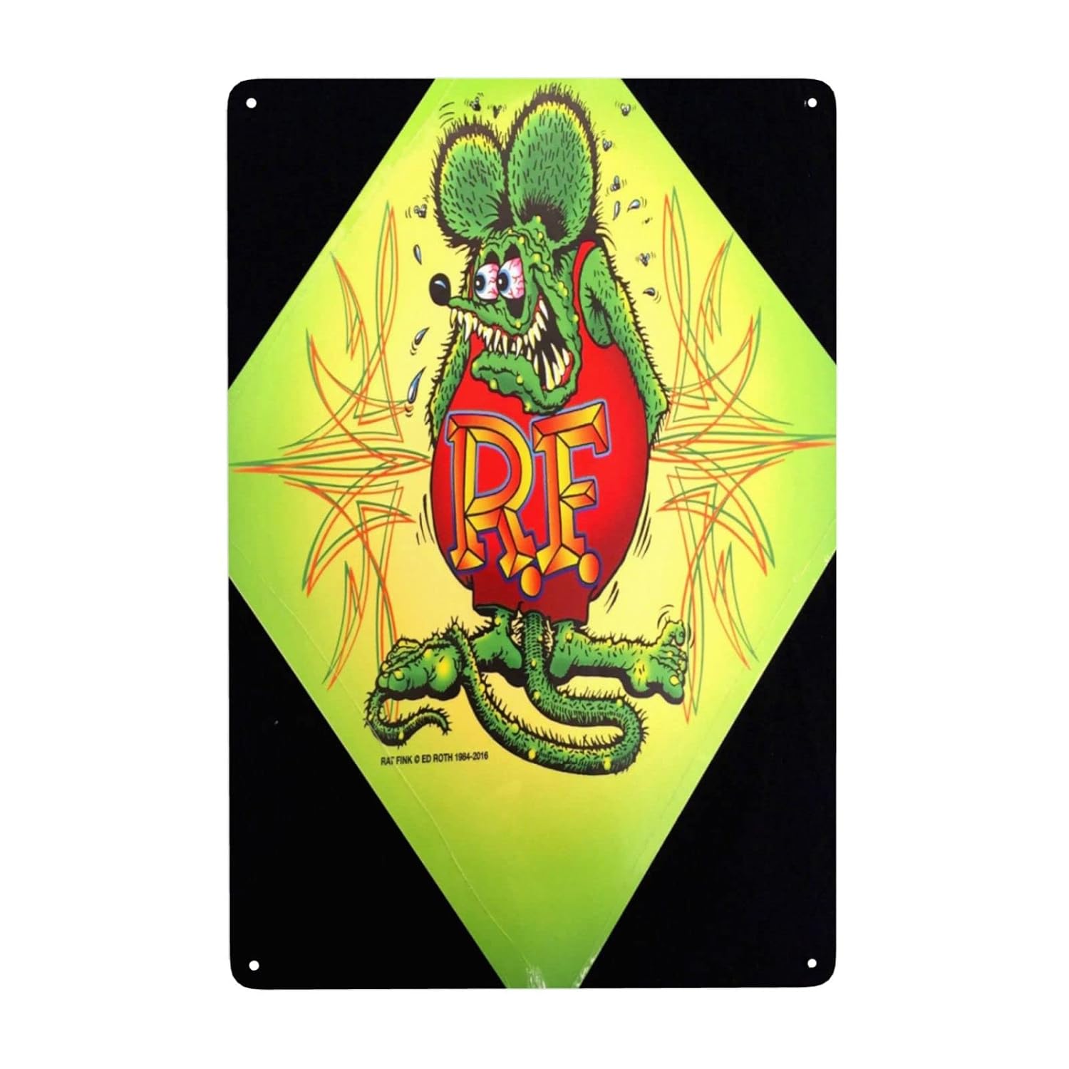 Metal Tin Sign Rat Fink Riding Flying Eyeball 8 x 12 inches Outdoor and ...