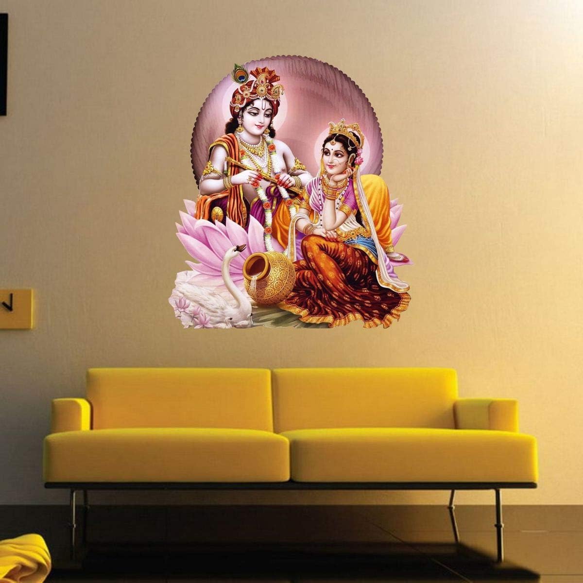 Sticker Studio RADHA KRISHNA Wall Sticker & Decal (PVC Vinyl,Size -58 ...