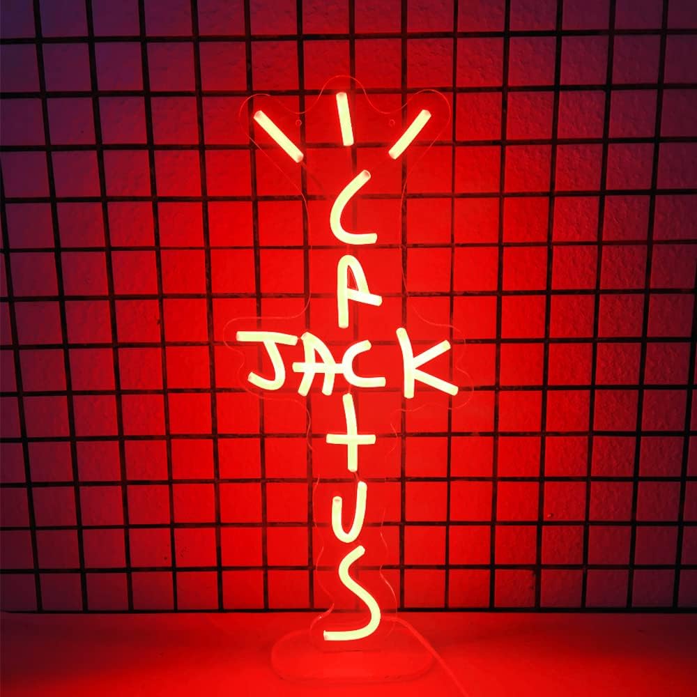 Amazon.com : Cactus Jack Neon Sign for Bedroom, Custom Letter Cactus ...