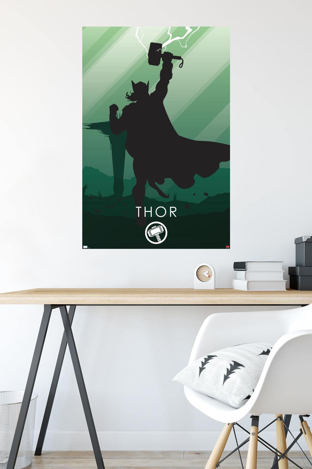 Thor Silhouette Retro Marvel Thor God Silhouette Png, Marvel Comics