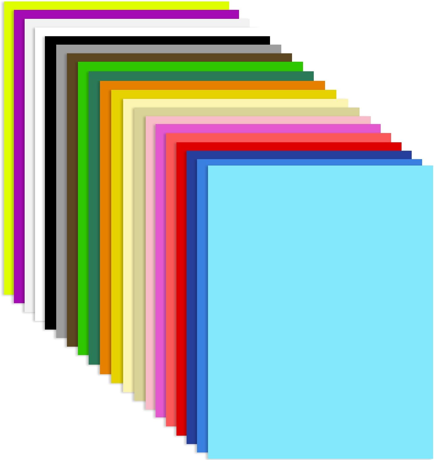 Amazon.com : Colored Cardstock - 100 Sheets 20 Assorted A4 Cardstock ...