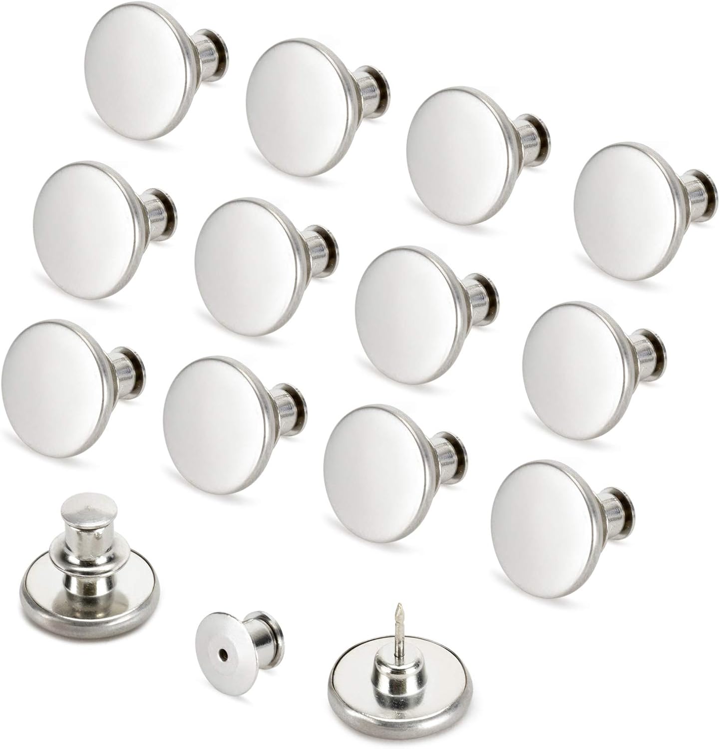 Amazon.com: ZENGLU 12 Sets Jean Buttons pins No Sew Instant 17mm ...