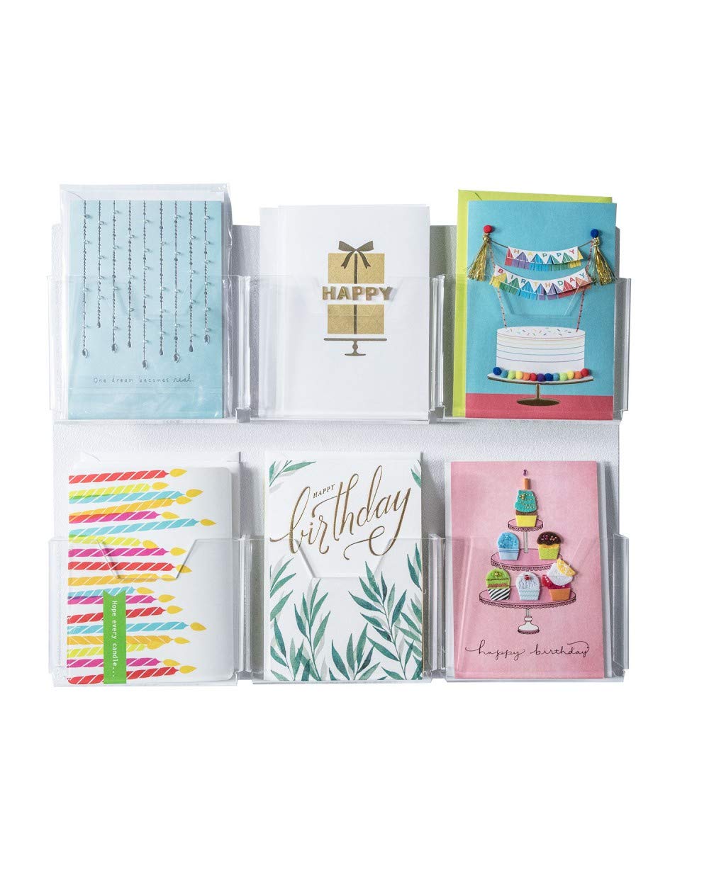 Amazon.com: SOURCEONE.ORG Multiple Pocket Deluxe Clear Postcard Holder ...