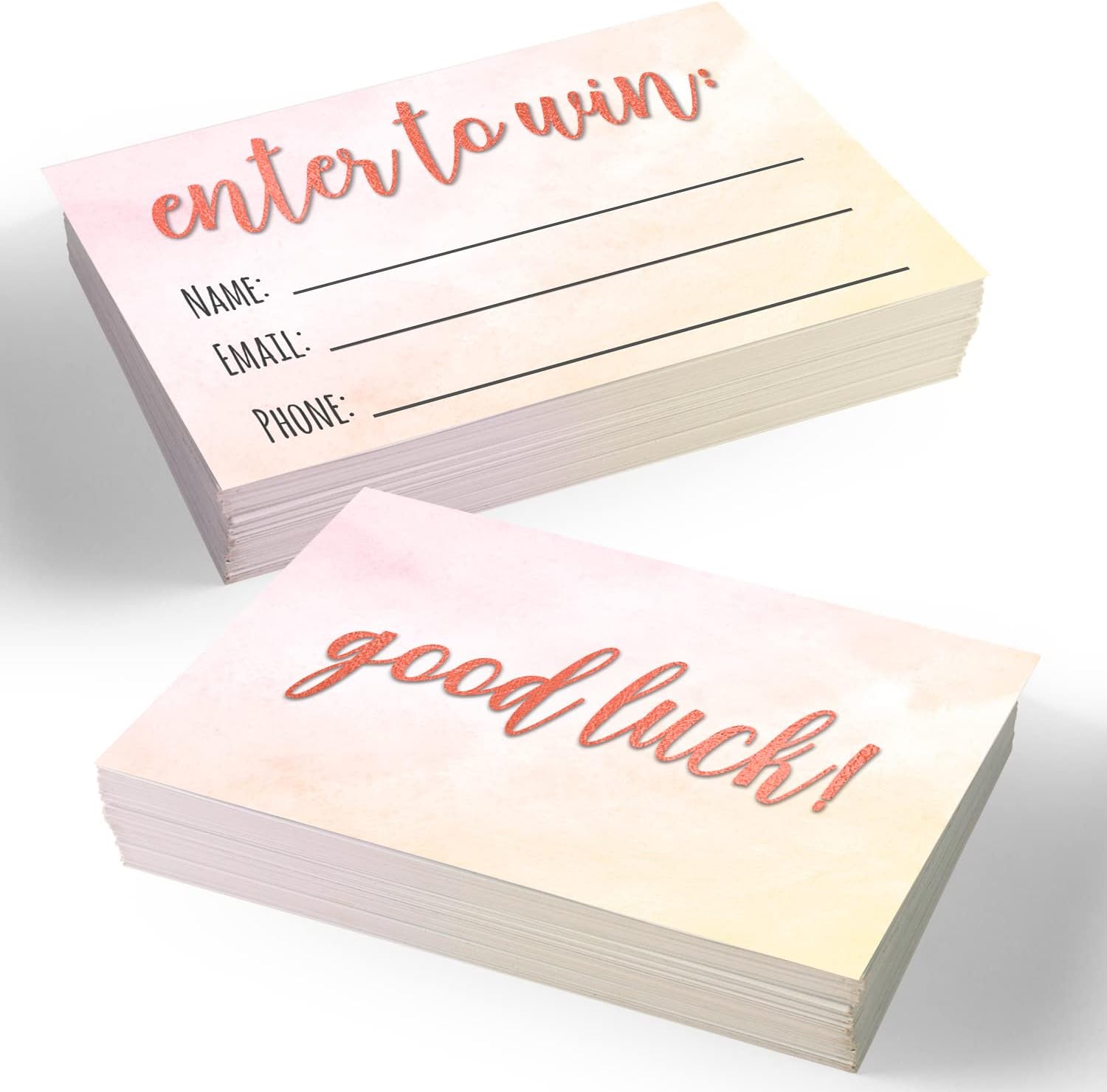Amazon.com: 200 Raffle Tickets 3.5”x2” - Faux Rose Gold Pink Theme ...