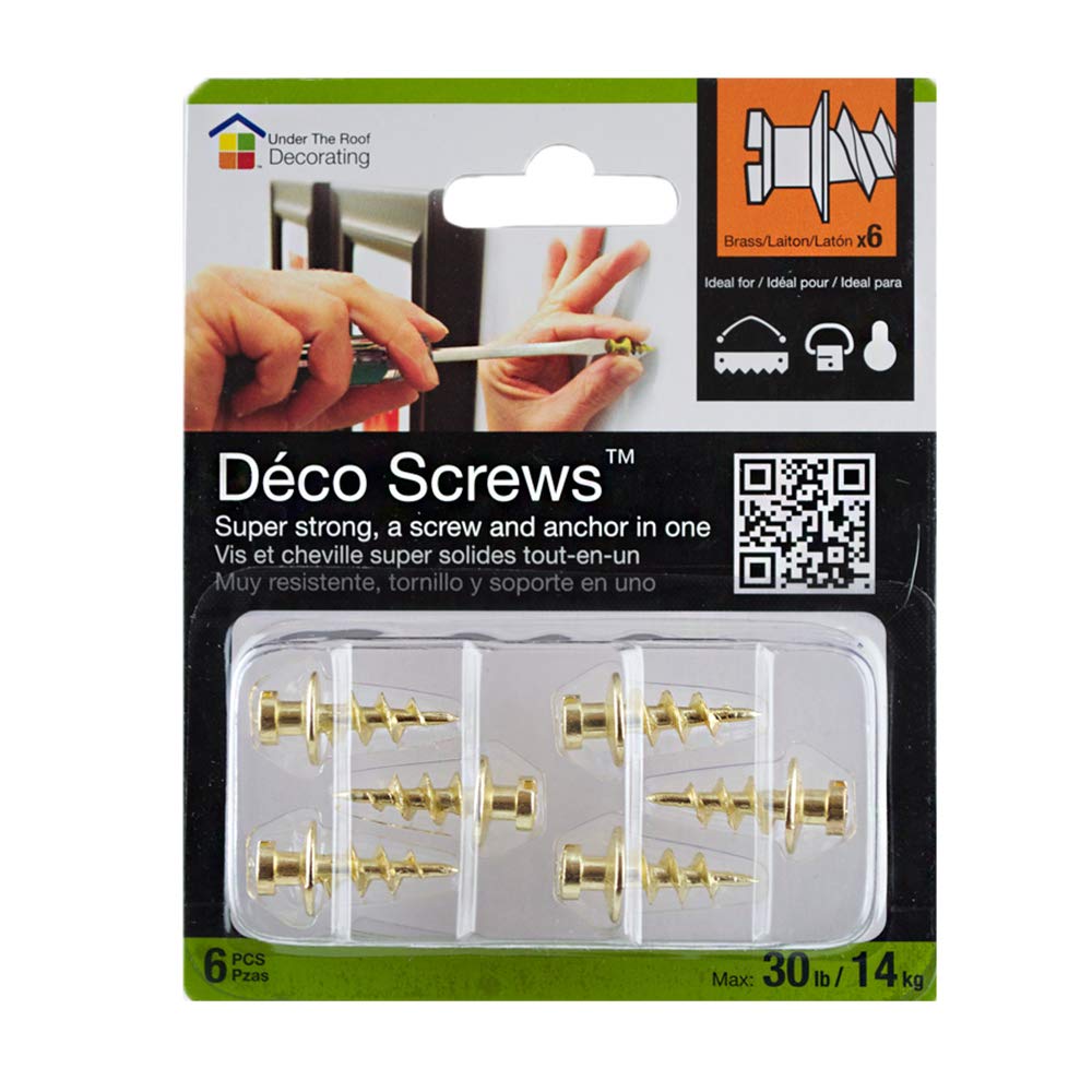Under The Roof Decorating 5-100143 30 Lb Brass Deco Screws with Sampler ...
