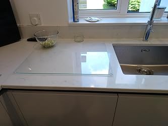 Clear Glass Chopping Board | Clear Glass Worktop Saver | Clear Worktop ...