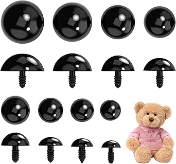 YHTCC 80 PCS Safety Eyes for Crochet Toys, Large Craft Eyes with ...