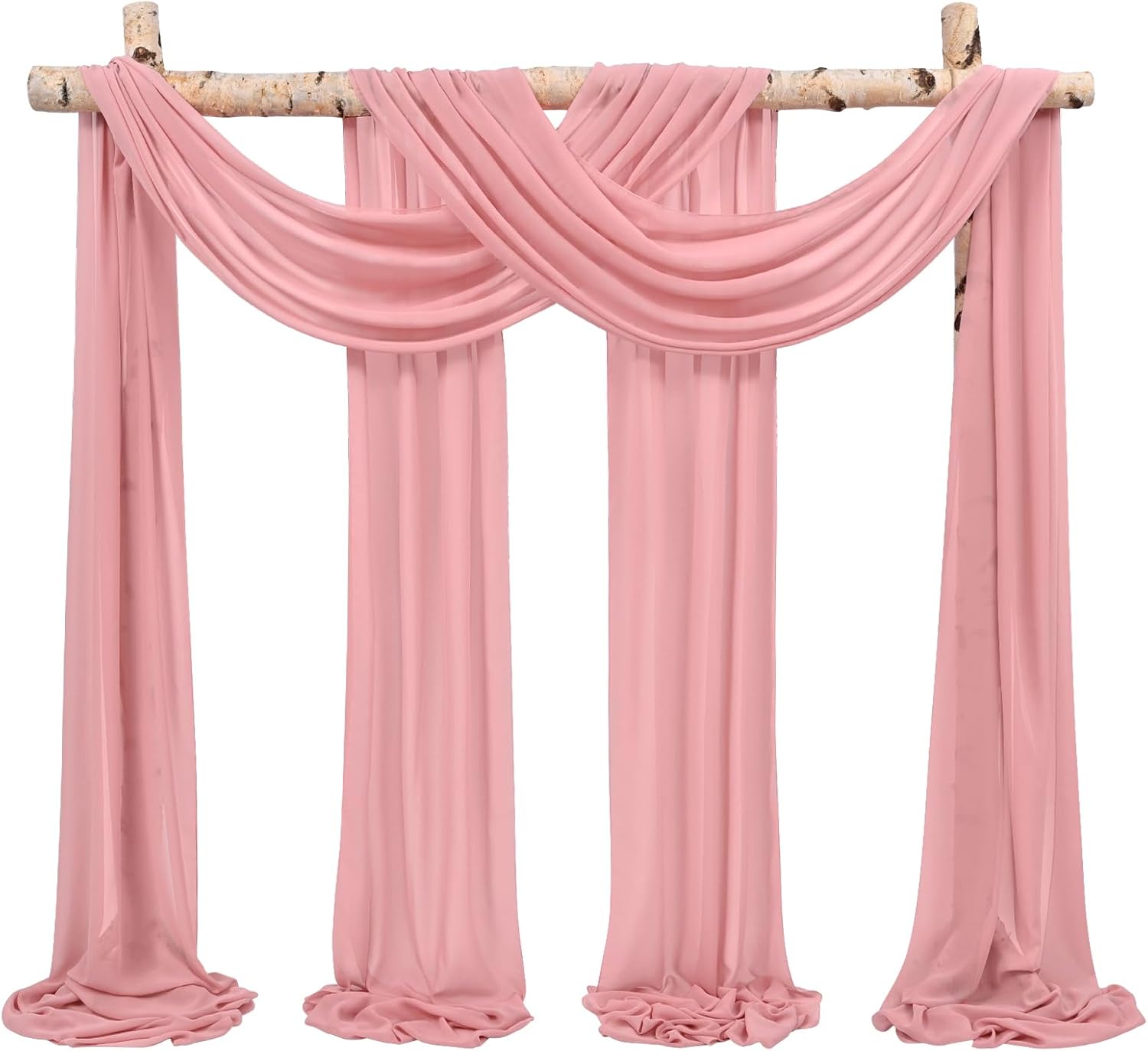 Amazon.com: Wedding Arch Draping Fabric,2 Panels 28" x20ft Dusty Rose ...