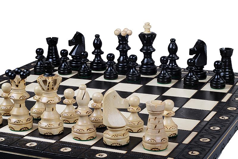 Amazon.com: Beautiful Handcrafted Wooden Chess Set with Wooden Board ...