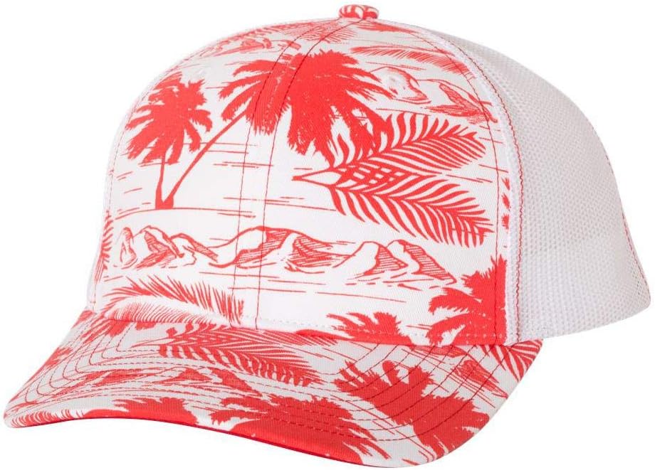 Richardson Island Print Red/White. Adjustable. 112P. 00739845493622 at ...