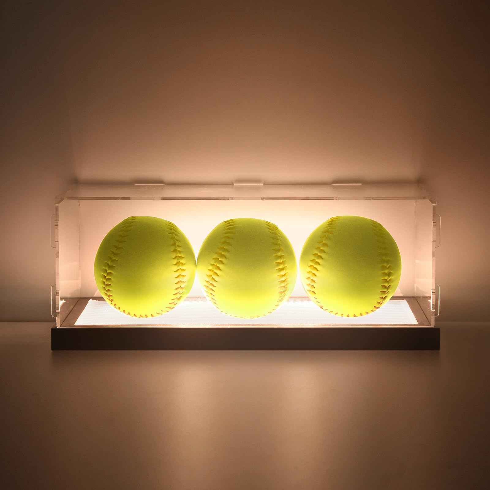 Amazon.com: LuxRound Golf Ball Display Case for 18 Balls Led Light Up ...