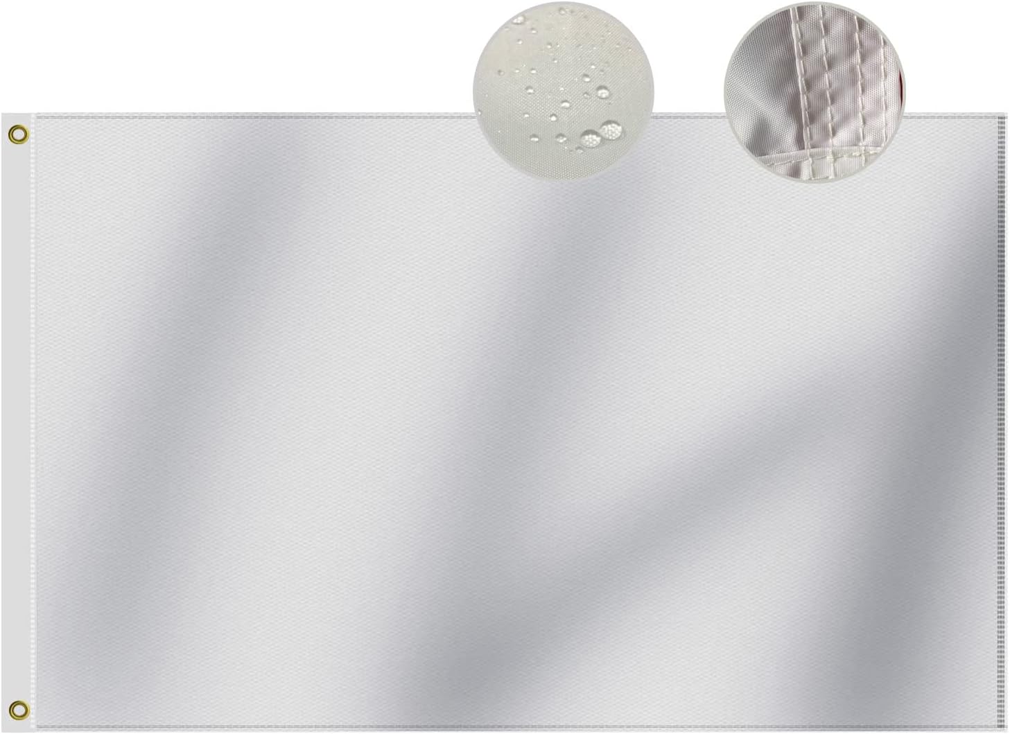 Amazon.com : Juvale 2 Pack 3x5 Foot Solid White Flag, Plain White Blank ...