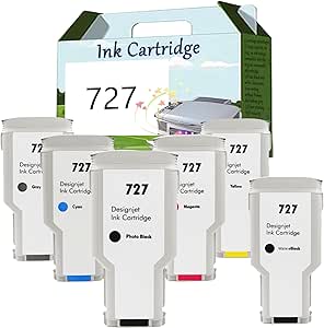 Amazon.com: 727 Compatible Ink Cartridges Black and Color Replacement ...