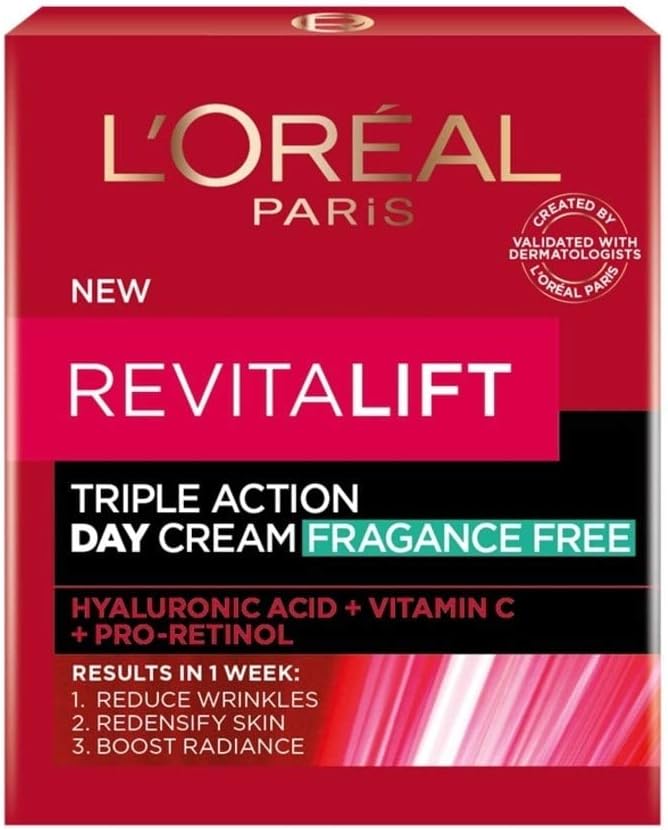 Amazon.co.jp: L'Oreal Revital' Ribaitarifuto Triple Action Day Cream ...
