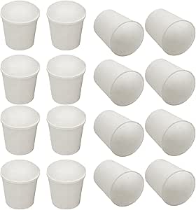 suiwotin 16pcs 1/4 Inch Round Chair Leg Tips Caps, Non-Slip Rubber End ...