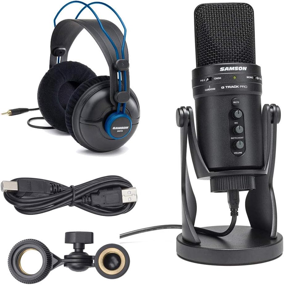 Amazon.com: Samson G-Track Pro USB 24-bit Studio Condenser Mic with ...