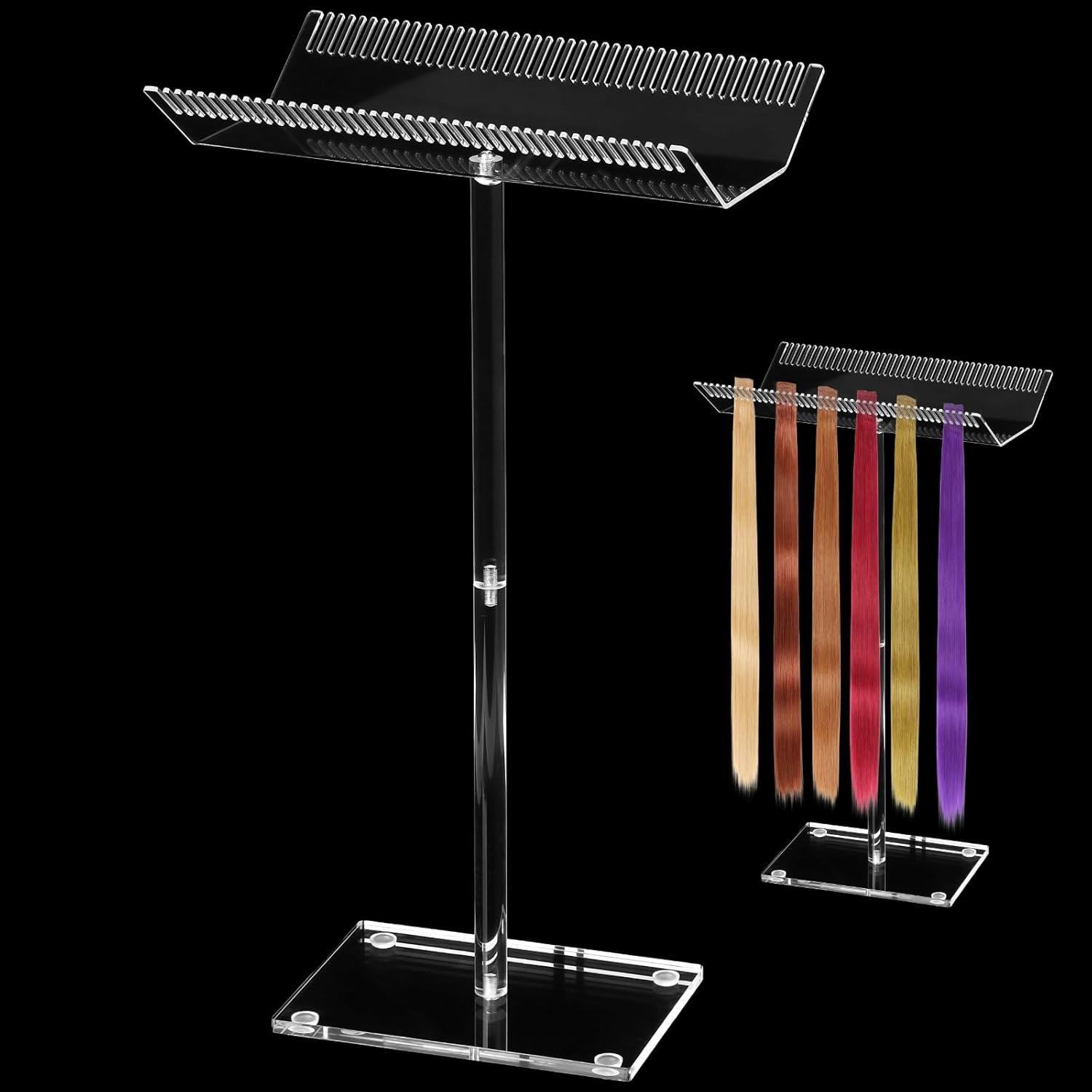 Amazon.com : Hair Extension Stand, Acrylic Hair Hanger, Transparent ...