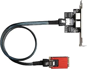 VENEKA Carte RéSeau Gigabit à Double Port Mini PCIE RJ45 Puce I350 ...