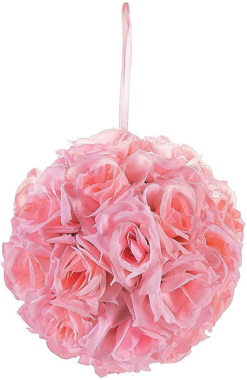 Amazon.com: Fun Express Blush Pink Kissing Ball - Home Decor - 1 Piece ...